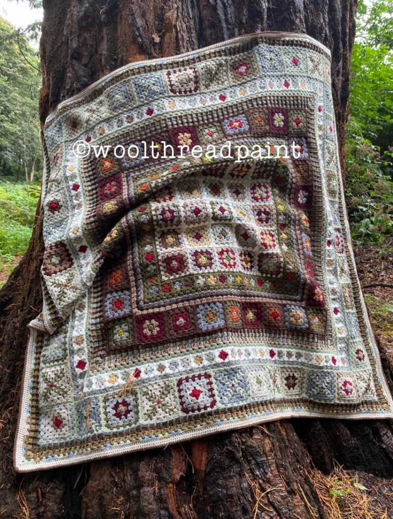 The Winter Walk Blanket - Wool Thread Paint