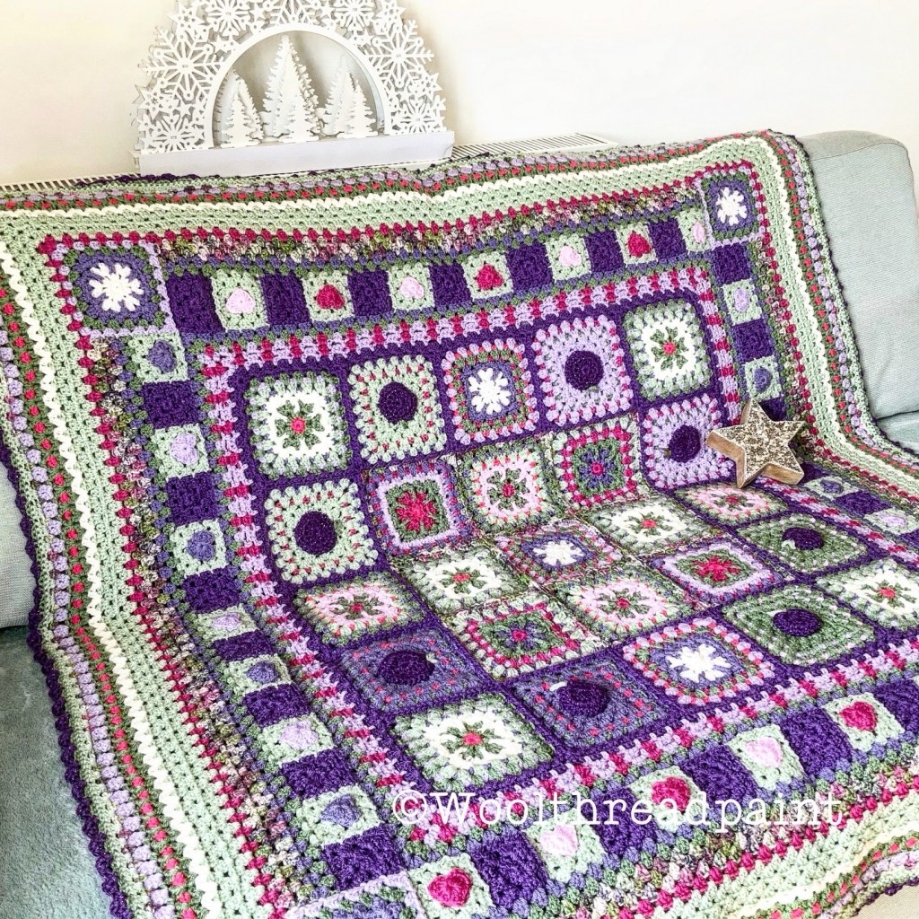 The Sugar Plum Blanket - Wool Thread Paint